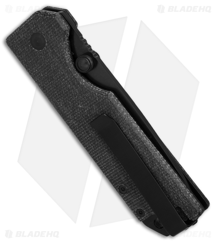 StatGear Ausus Liner Lock Folding Knife Black Micarta (3.5" Black ...