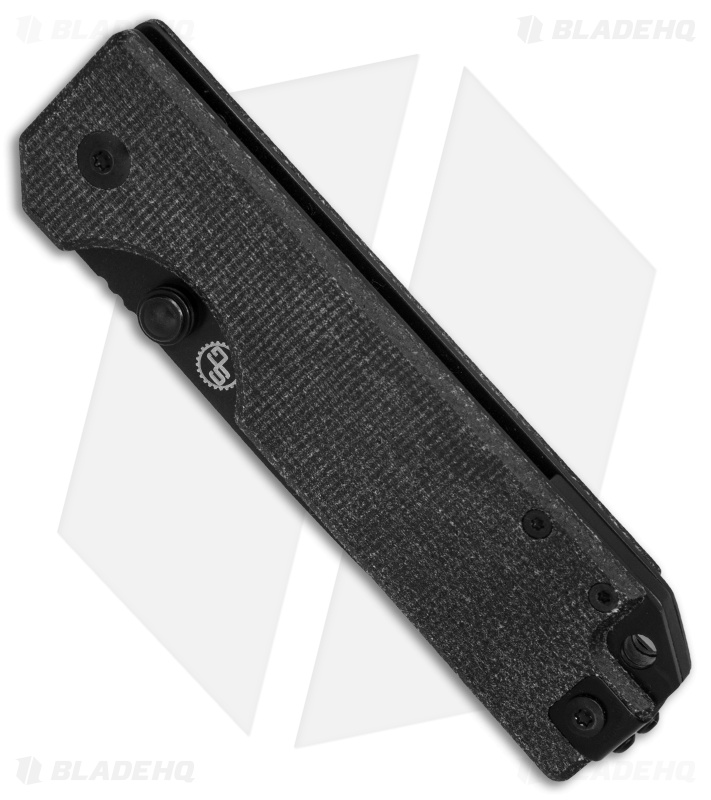 StatGear Ausus Liner Lock Folding Knife Black Micarta (3.5" Black ...
