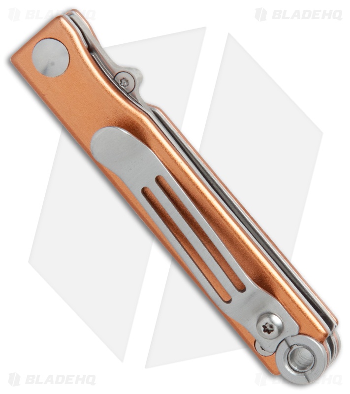 StatGear Pocket Samurai Liner Lock Keychain Knife Bronze Al (2.1" Satin ...