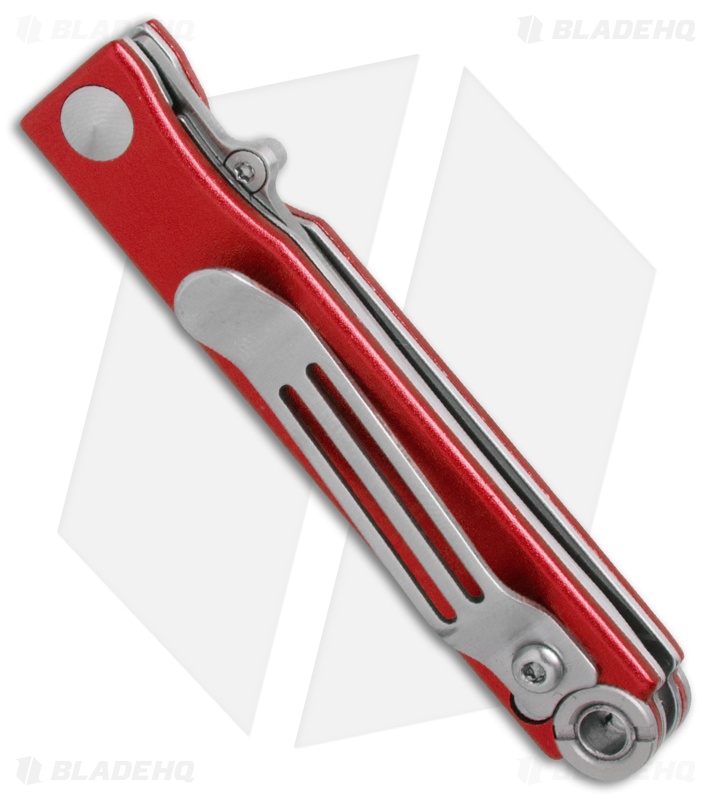 StatGear Pocket Samurai Liner Lock Keychain Knife Red Al (2.1" Satin ...