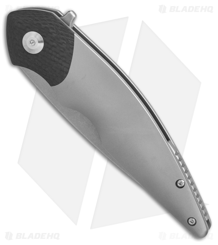 VDK Pioneer of The Nile Frame Lock Knife Ti/CF (4" Stonewash) - Blade HQ