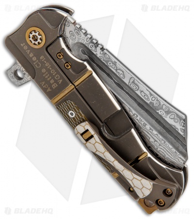 Andre de Villiers Custom Battle Cleaver Flipper Gold Dragonskin (4 ...