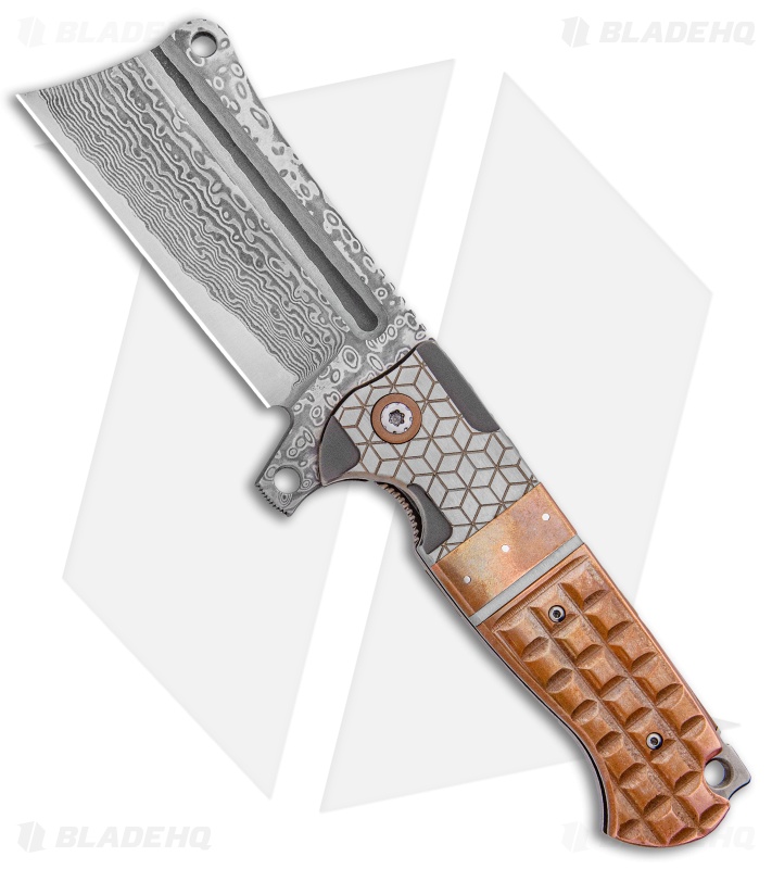Andre de Villiers Battle Cleaver Frame Lock Knife Ti Frag Copper (4 ...