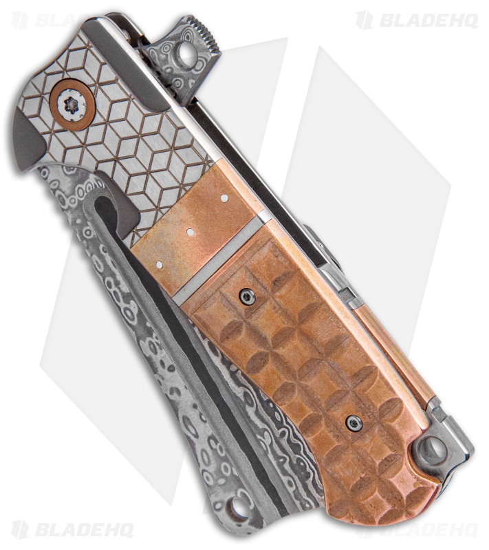 Andre de Villiers Battle Cleaver Frame Lock Knife Ti Frag Copper (4 ...