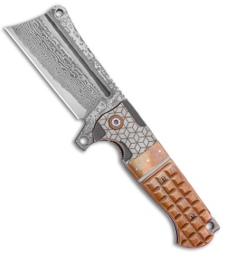 Andre de Villiers Battle Cleaver Frame Lock Knife Ti Frag Copper (4 ...