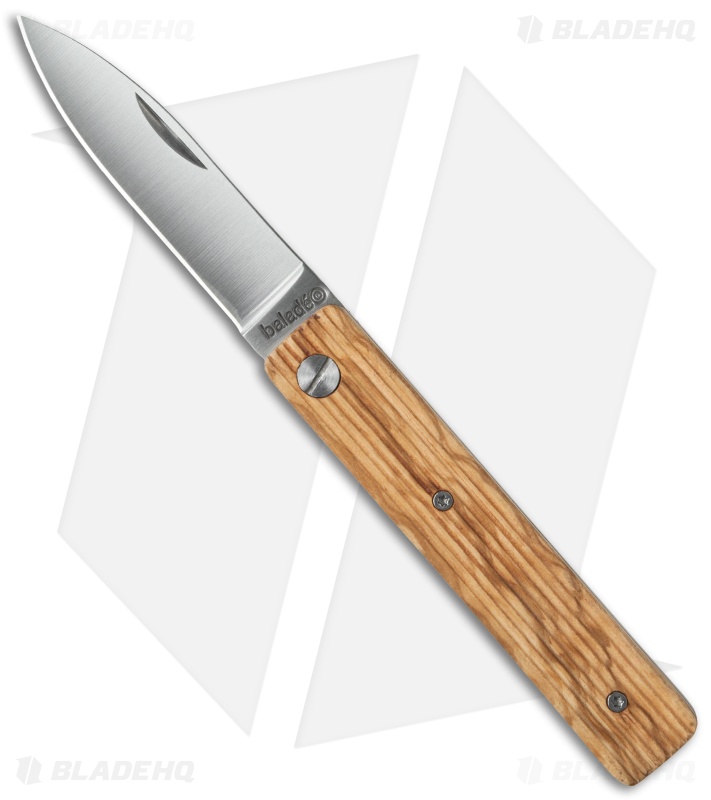 Baladeo Papagayo Olive Wood Slip Joint Knife (3" Satin) - Blade HQ