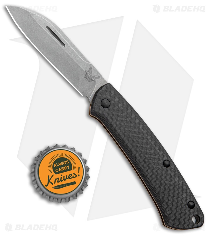 Benchmade Proper - Sheepsfoot Slip Joint Knife | Carbon Fiber/FDE