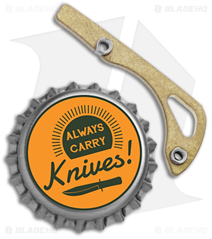 Flytanium Brass Mini Bugout Backspacer for Benchmade Mini Bugout - Blade HQ