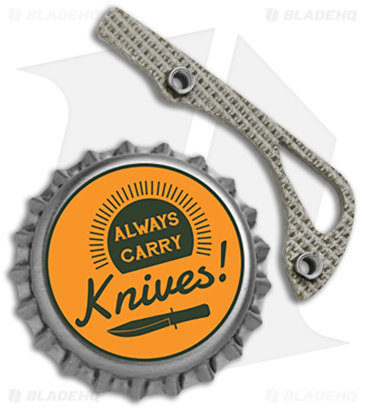 Flytanium Green Canvas Micarta Mini Bugout Backspacer for Benchmade ...