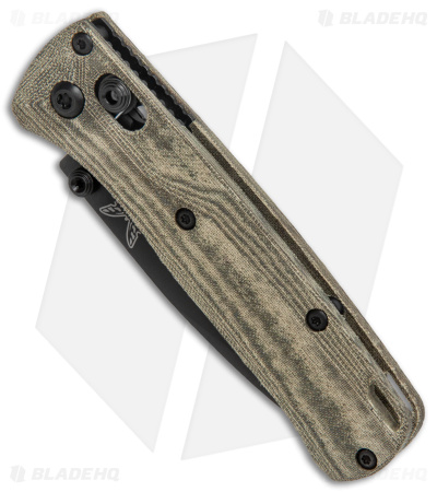 Flytanium Crossfade Green Micarta Mini Bugout - Blade HQ