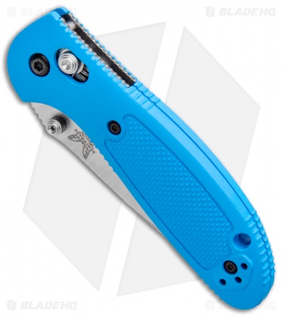 Benchmade Mini Griptilian Knife | Blue + Satin Plain | Blade HQ