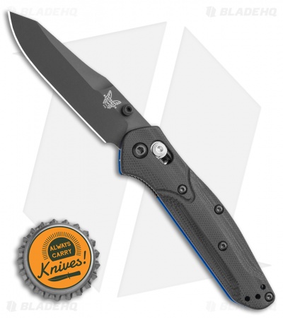 Benchmade Mini Osborne 945 Pocket Knife | Black/Blue G-10