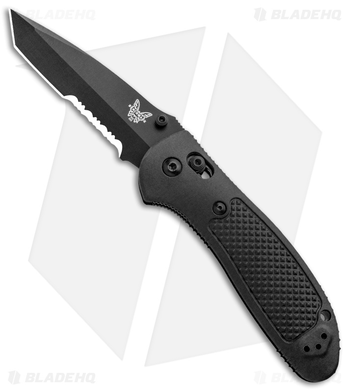 Benchmade Griptilian Tanto AXIS Lock Knife Black (3.45" Black Serr ...