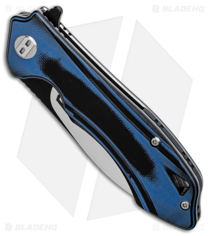Bestech Knives | Beluga Liner Lock Knife | Black/Blue G-10