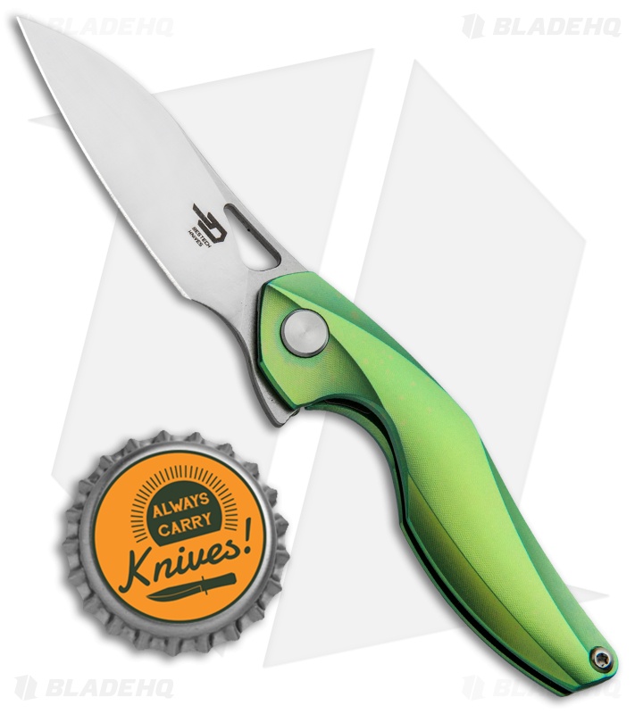 Bestech Knives Reticulan - Folding Knife | Green + Satin | Blade HQ