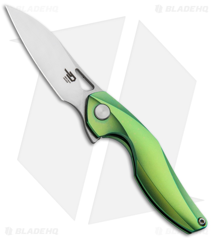 Bestech Knives Reticulan - Folding Knife | Green + Satin | Blade HQ