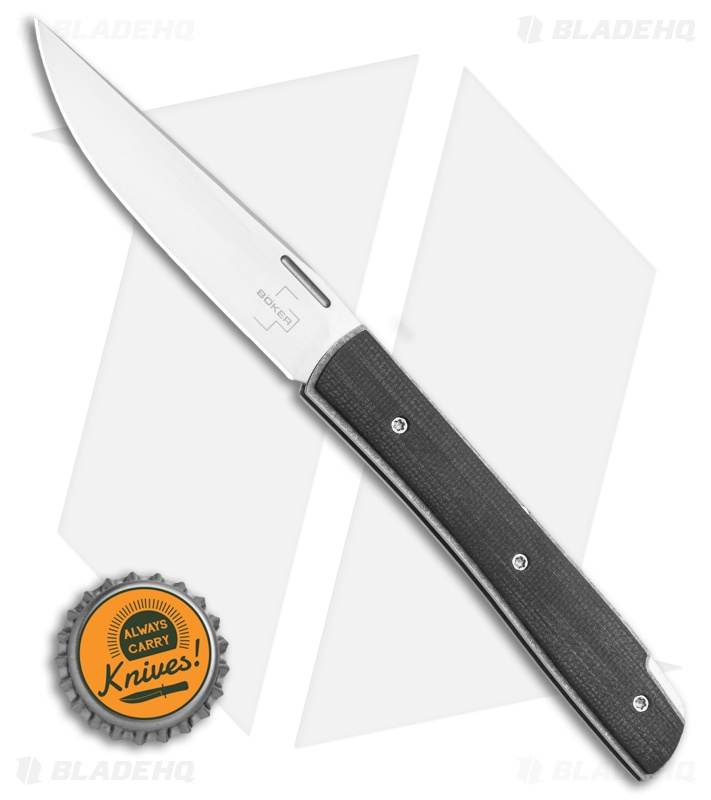 Boker Plus Urban Trapper Knife - Petite Lockback | Black G-10 + Satin ...