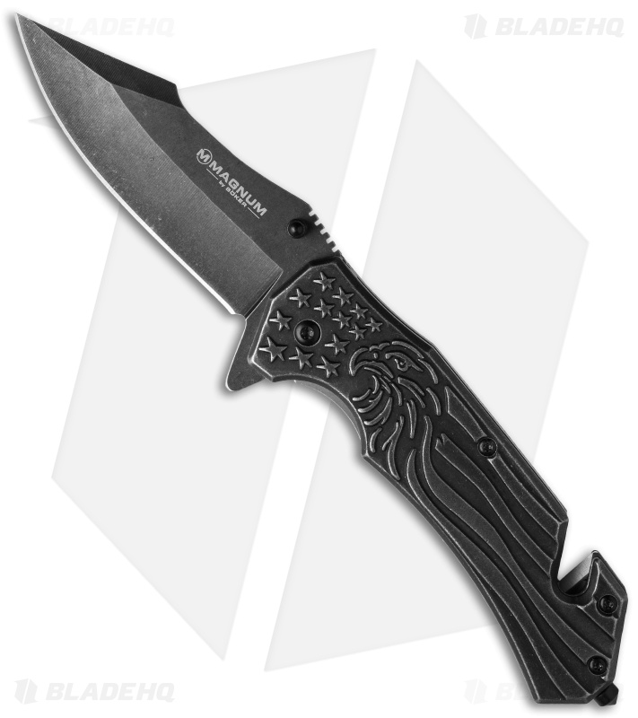 Boker Magnum Freedom Folder Liner Lock Knife (3.5" Black SW) 01RY188 ...