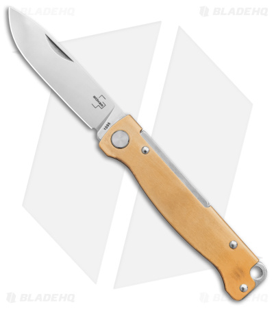 Boker Plus Atlas Slip Knife Brass (2.75" Satin) - Blade HQ