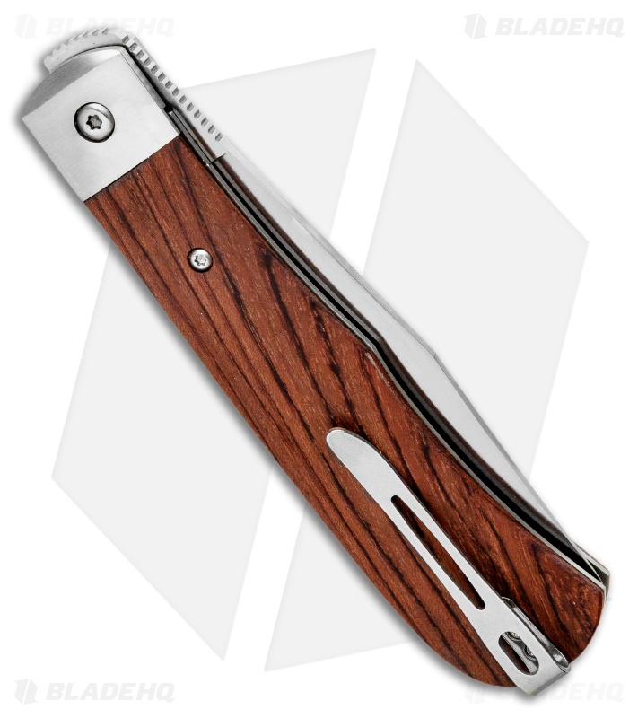 Boker Plus Bonfire Front Flipper Knife Bubinga Wood (3.4" Satin) - Blade HQ