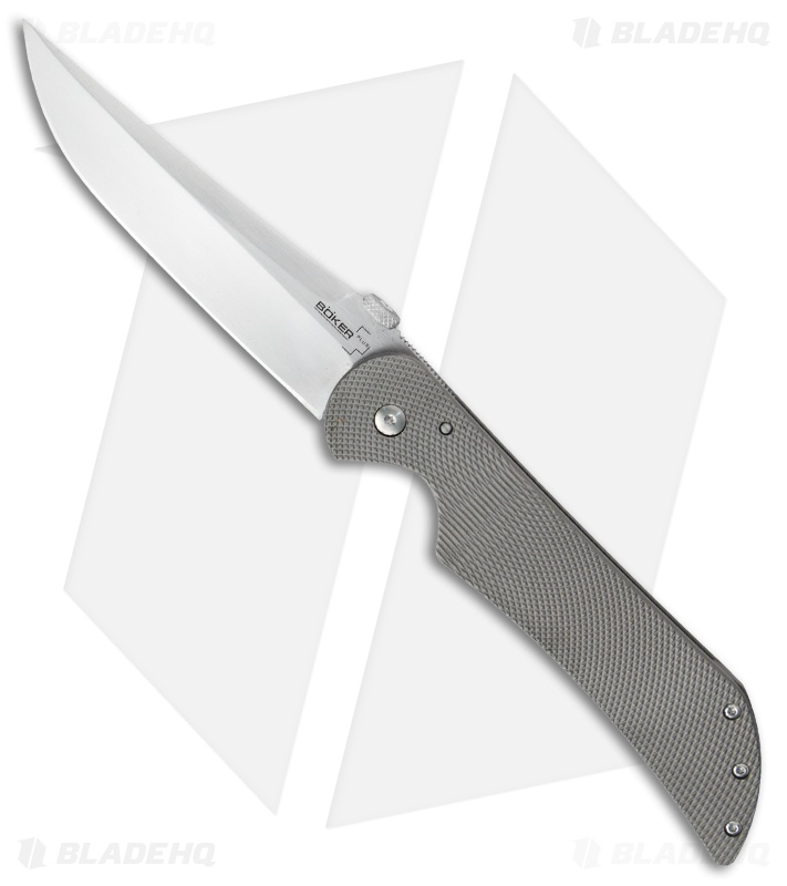 Boker Plus Stingray Frame Lock Knife (4.125" Satin) 01BO147 Sal Manaro - Blade HQ