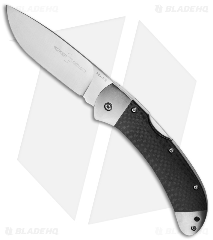Boker Plus Decade Edition 3000 Lightweight Carbon Fiber (3.625" Satin ...
