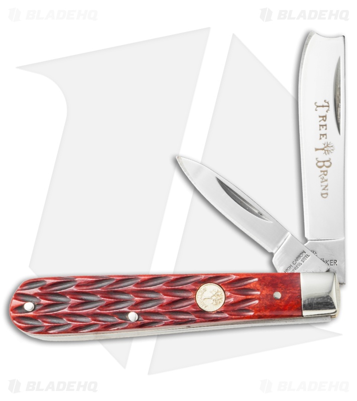 Boker Razor Jack Pocket Knife 3.125" Red Jigged Bone Handle 110744 ...