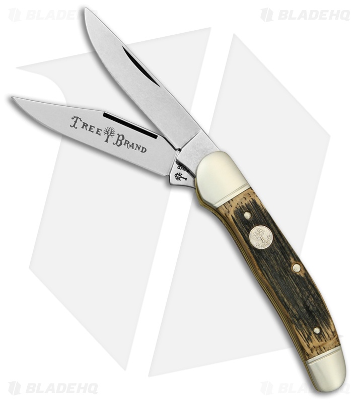 Boker Copperhead Pocket Knife 3.75" Beer Barrel Wood 112626BBL - Blade HQ