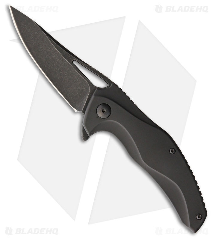 Brous Blades Exo Liner Lock Flipper Knife Black Ti (3.375" Acid ...