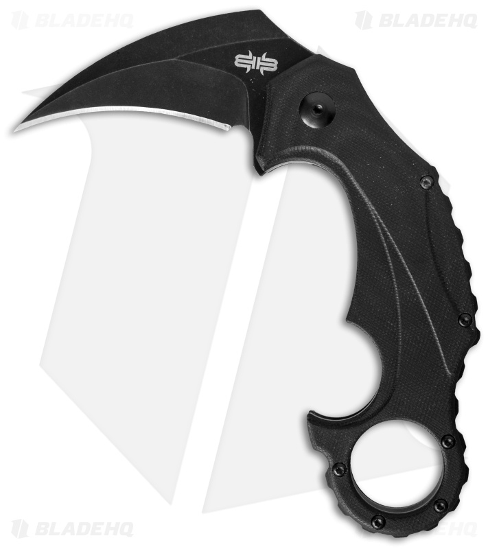 Brous Blades Enforcer Folding Karambit Knife (2.5" Acid SW) - Blade HQ