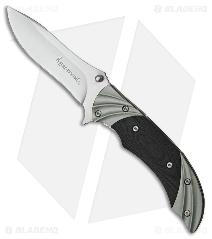 Browning The Clash Liner Lock Knife Black G-10 (3.125" Satin) - Blade HQ