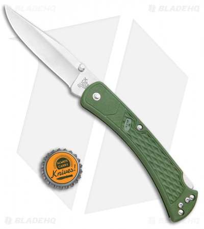 Buck 110 Slim Select Lockback Knife OD Green (3.625" Satin) 0110ODS2 ...