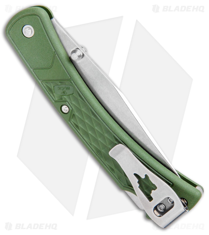 Buck 110 Slim Select Lockback Knife OD Green (3.625" Satin) 0110ODS2 ...