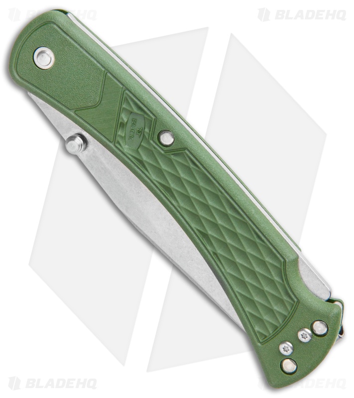Buck 110 Slim Select Lockback Knife OD Green (3.625" Satin) 0110ODS2 ...