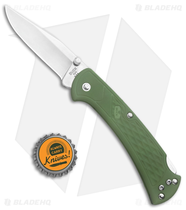 Buck 112 Slim Select Lockback Knife OD Green (3" Satin) 0112ODS2 - Blade HQ