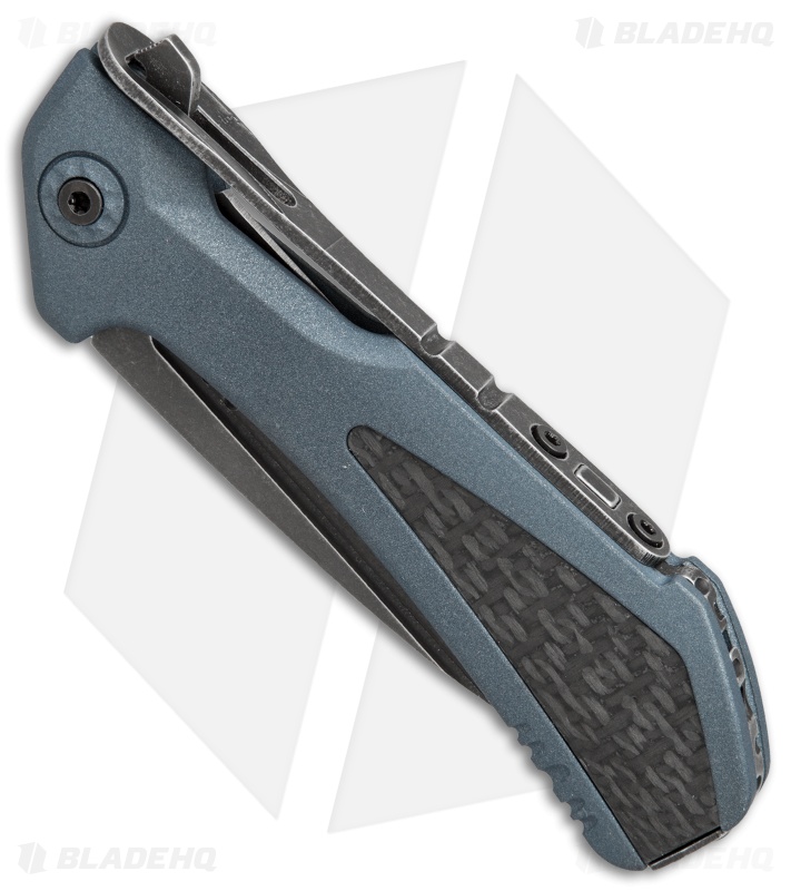 Buck 829 Marksman Elite Folding Knife Blue w/ Carbon Fiber Inlay (3.5 ...
