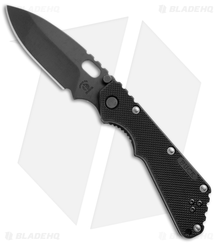Buck Strider SBMF Military Folder Liner Lock Knife Black G-10 (3.5 ...