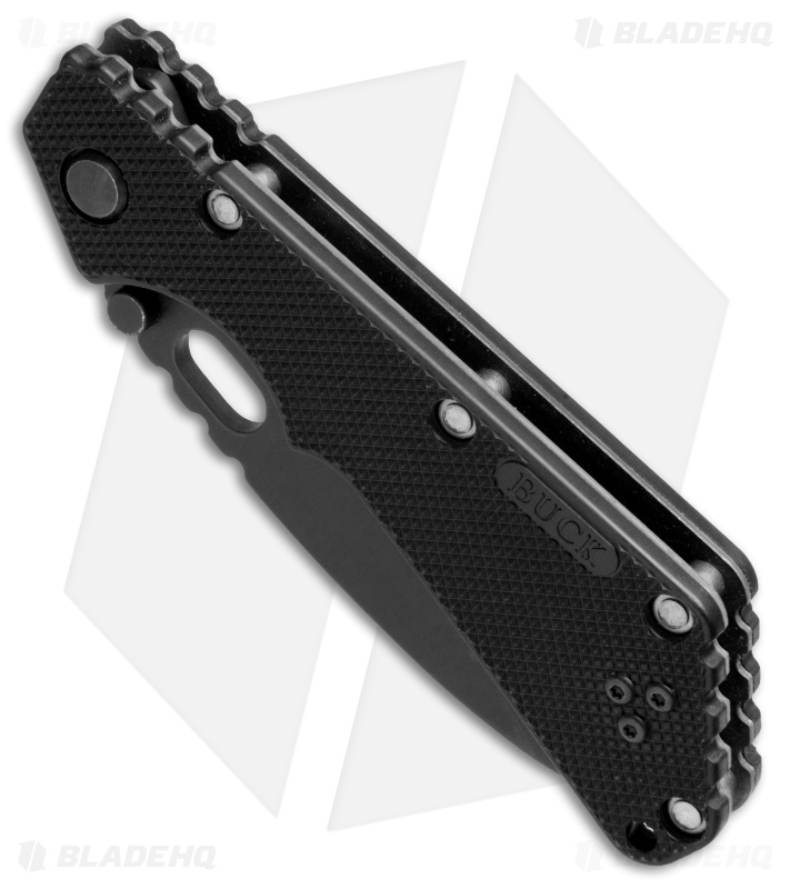 Buck Strider SBMF Military Folder Liner Lock Knife Black G-10 (3.5 ...