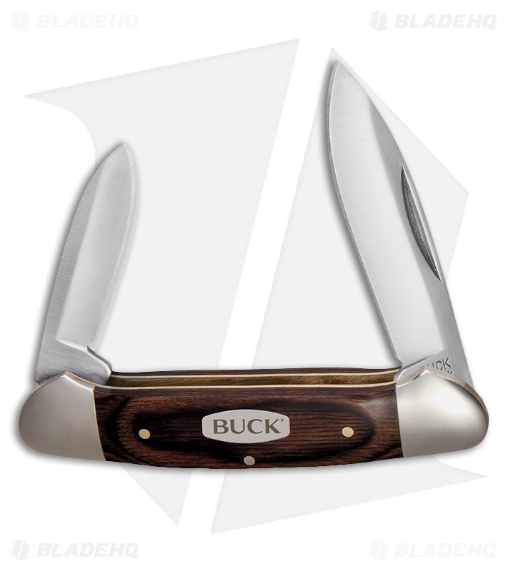 Buck 389 Canoe Knife 3.625" Woodgrain 0389BRS - Blade HQ
