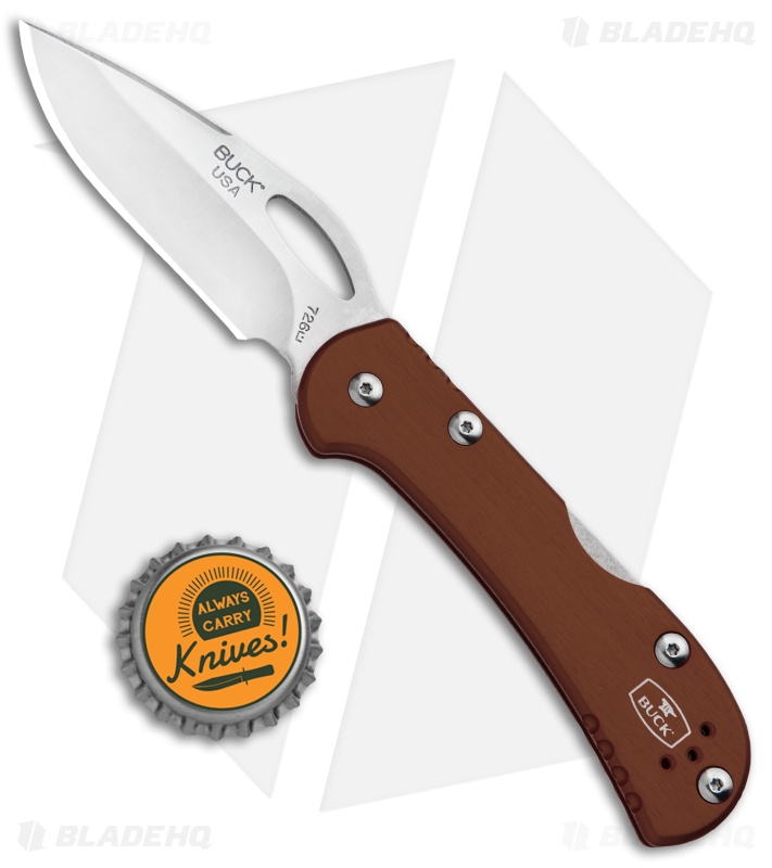 Buck SpitFire - Manual Folding Knife | Brown + Satin | Blade HQ