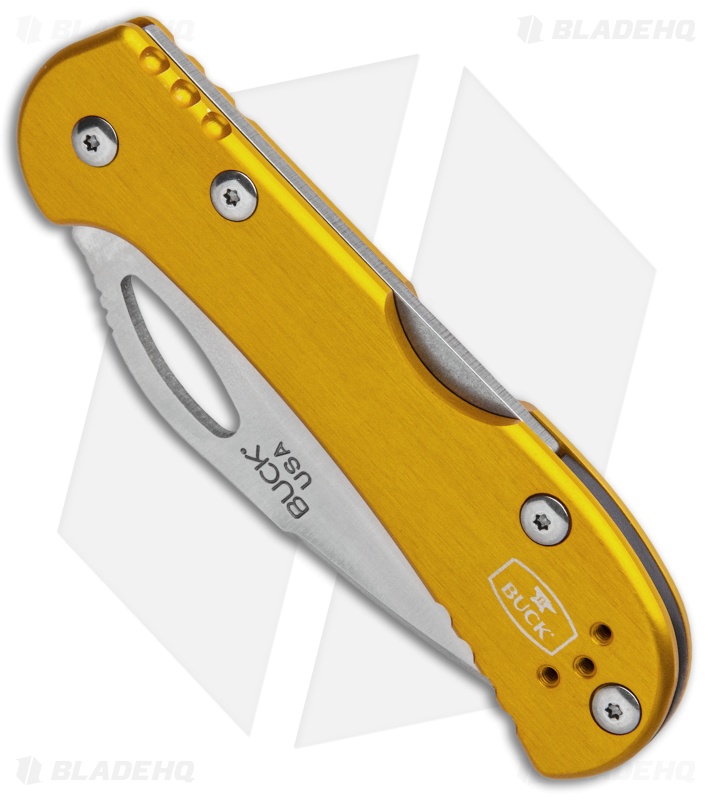 Buck Mini SpitFire - Manual Folding Knife | Yellow + Satin | Blade HQ