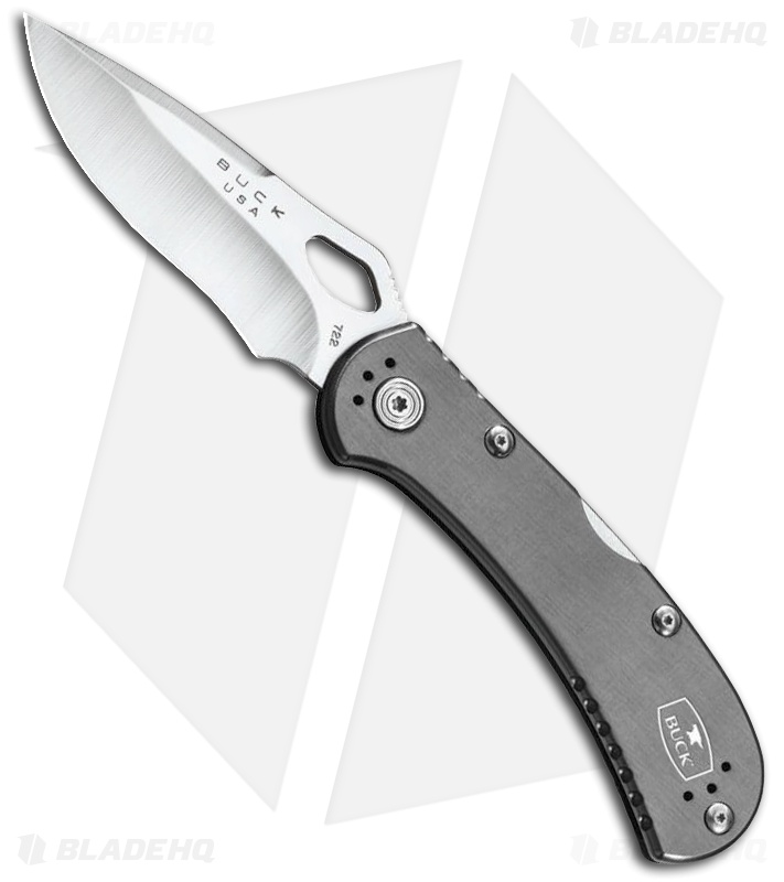 Buck SpitFire Lockback Knife Gray (3.25" Satin) 0722GYS1 - Blade HQ