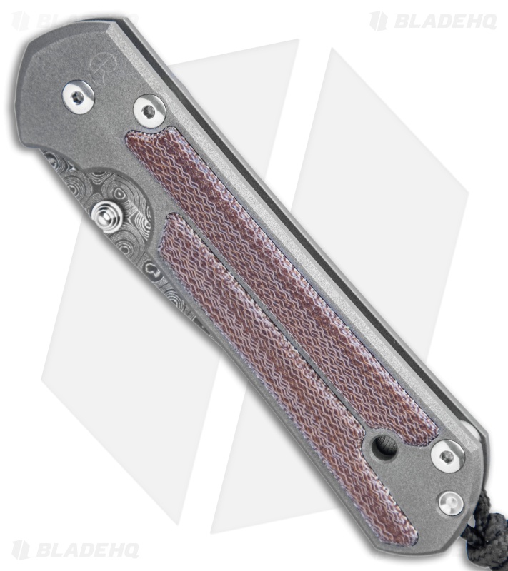 Chris Reeve Large Sebenza 21 Drop Point Natural Micarta Inlays Raindrop ...