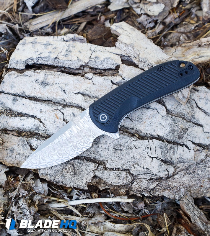 CIVIVI Durus - Manual Folding Knife | Black G-10 + Damascus