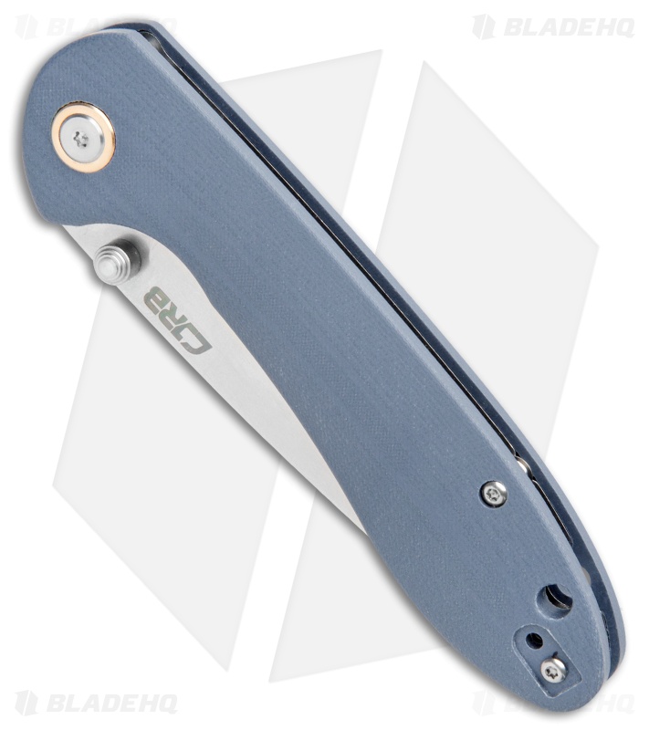 CJRB Feldspar Liner Lock Knife Blue/Gray G-10 (3.5" Stonewash) - Blade HQ