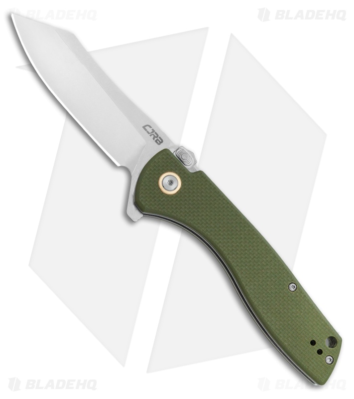 CJRB Kicker Recoil-Lock Knife Green G-10 (3.5" Stonewash) J1915-GN ...