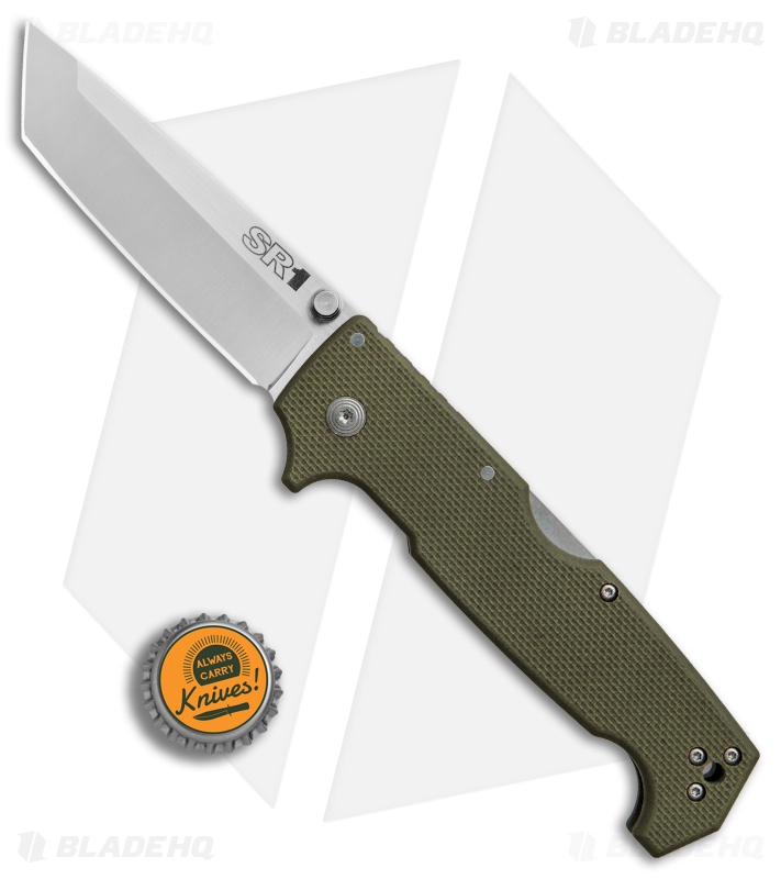 Cold Steel SR1 | Tri-Ad Lock | Green | 4" Tanto | Blade HQ