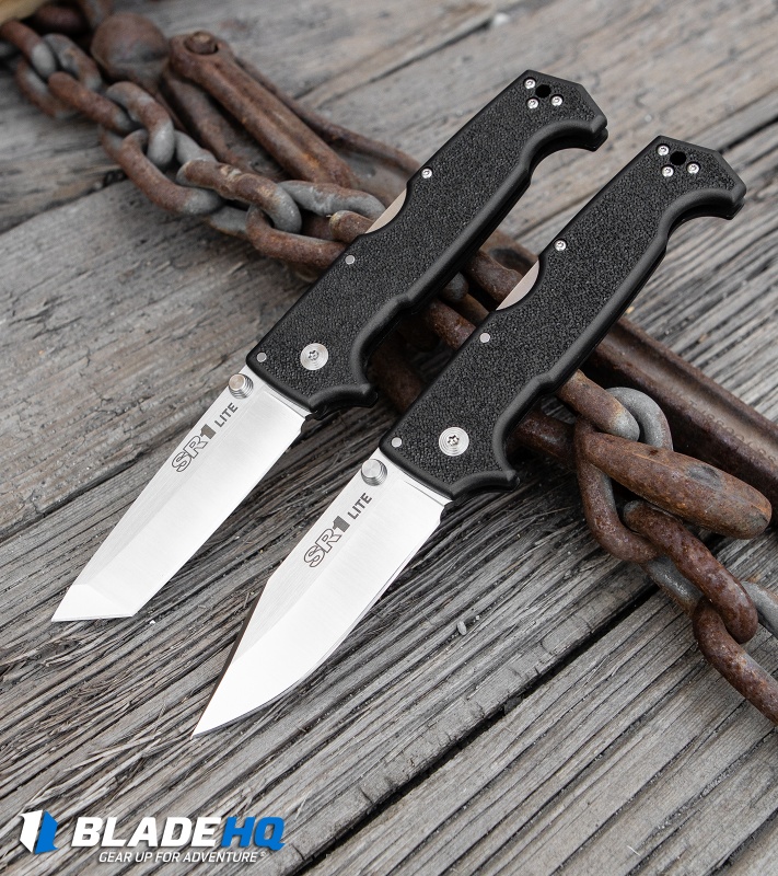 Cold Steel SR1 Lite Tanto Tri-Ad Lock Knife Black Griv-Ex (4" Satin ...