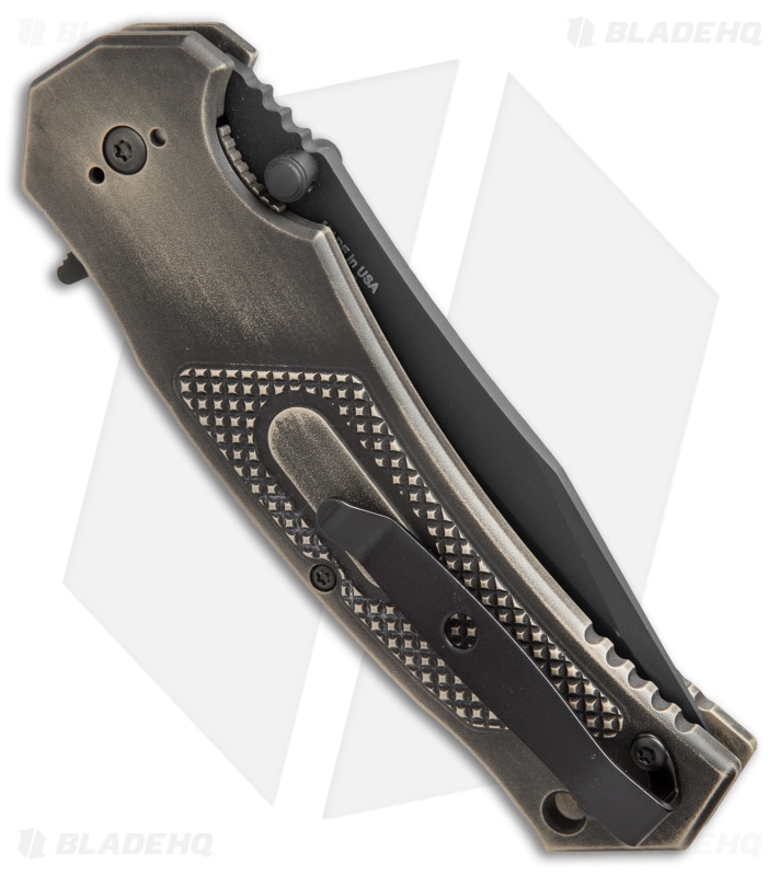 Combative Edge M1-Manual Tanto Knife Battle Worn Tan (3.875" Black ...