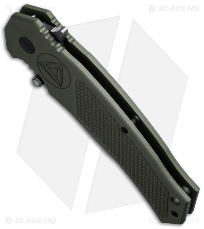 Combative Edge M1-Assist Clip Point Knife OD Green (3.875" Bead Blast ...